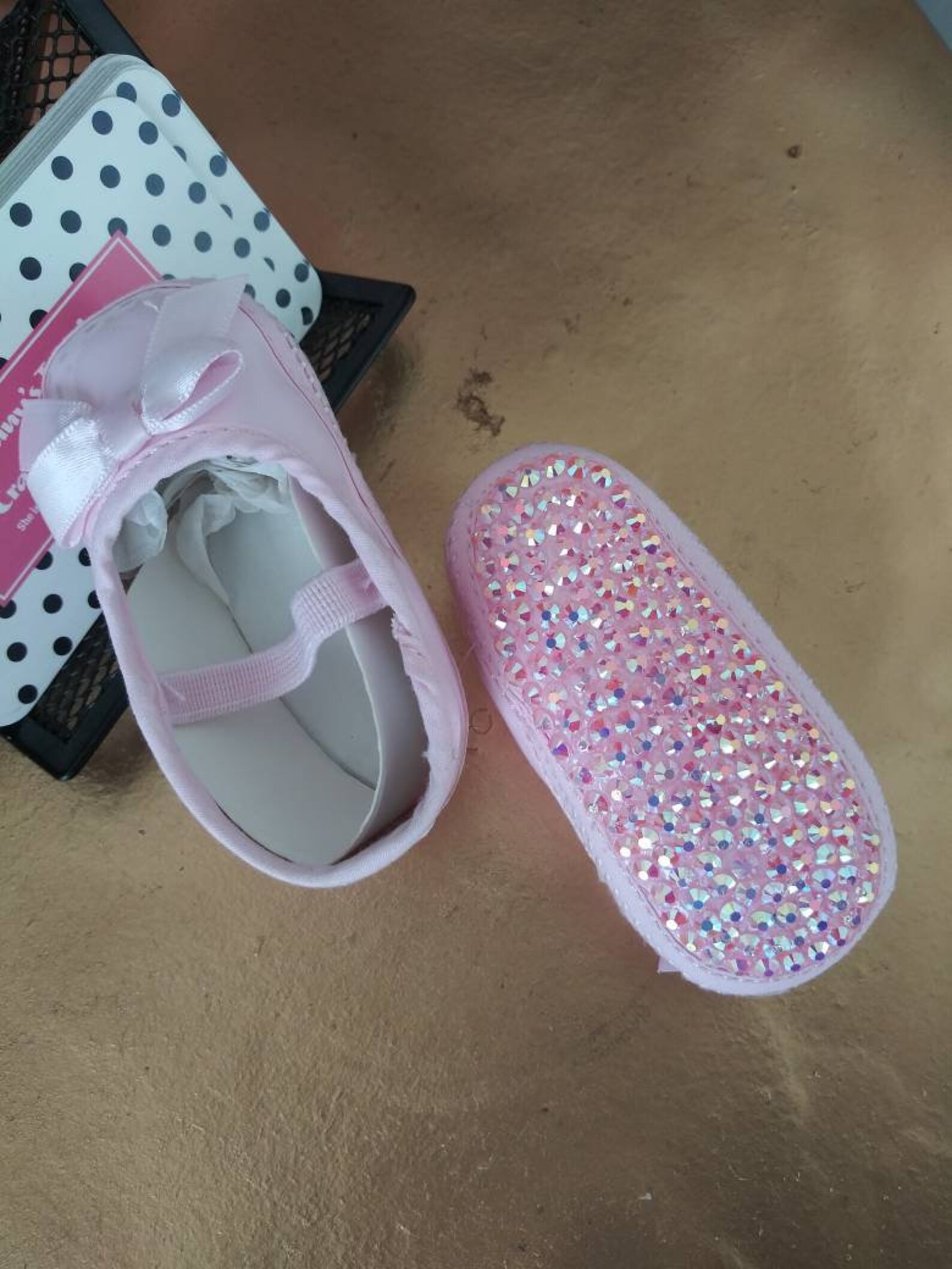 Pink Rhinestone Baby Shoes pink Bottoms / Baby Pink Bottoms/ - Etsy