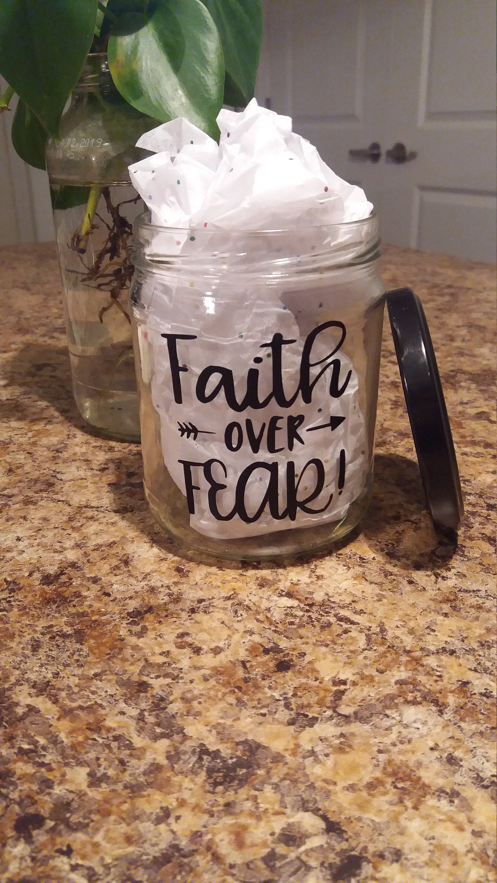 Faith over Fear prayer Jar/Faith/Christain Faith Jar/May My | Etsy