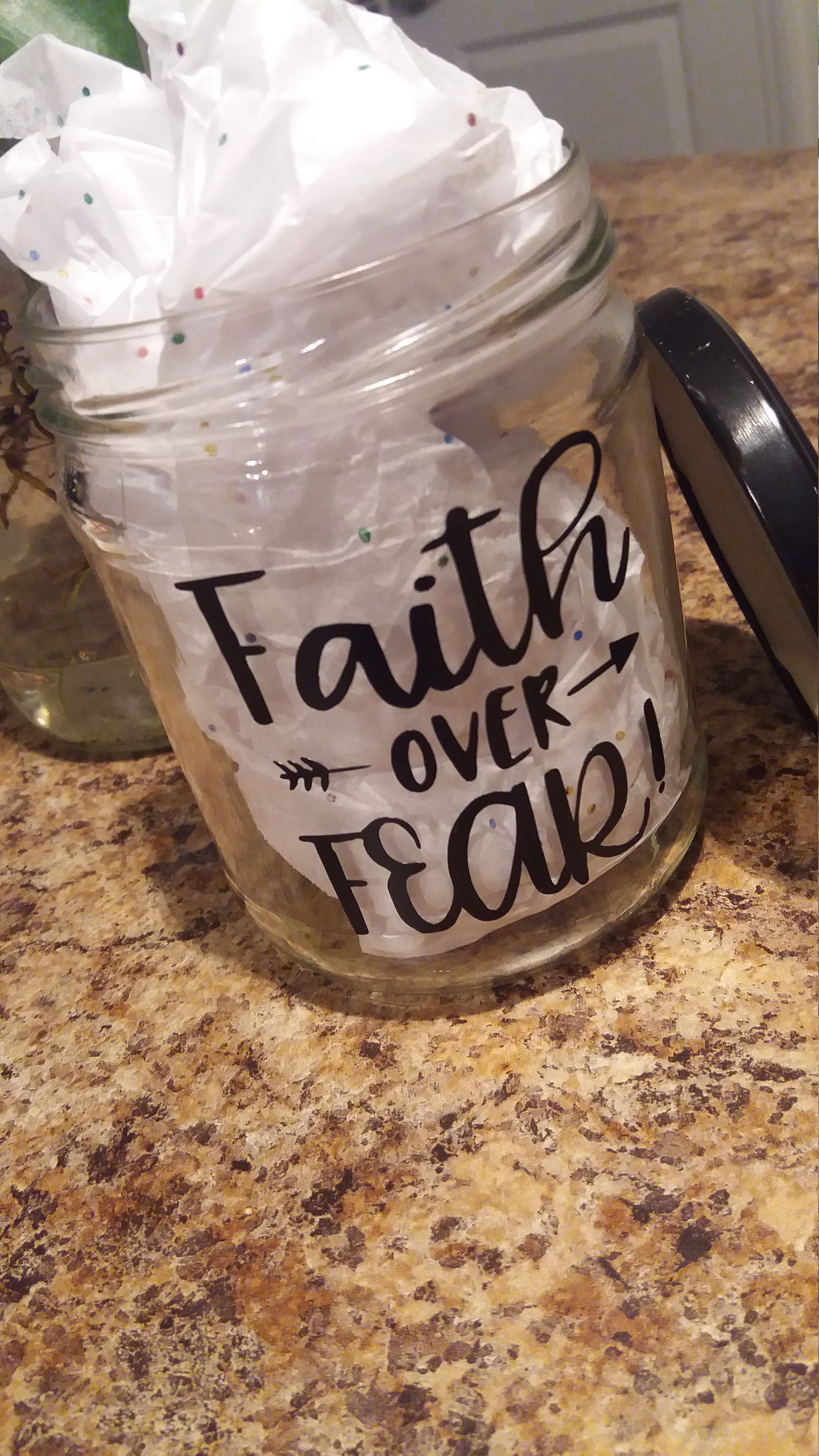 Faith Over Fear Prayer Jar/faith/christain Faith Jar/may My - Etsy