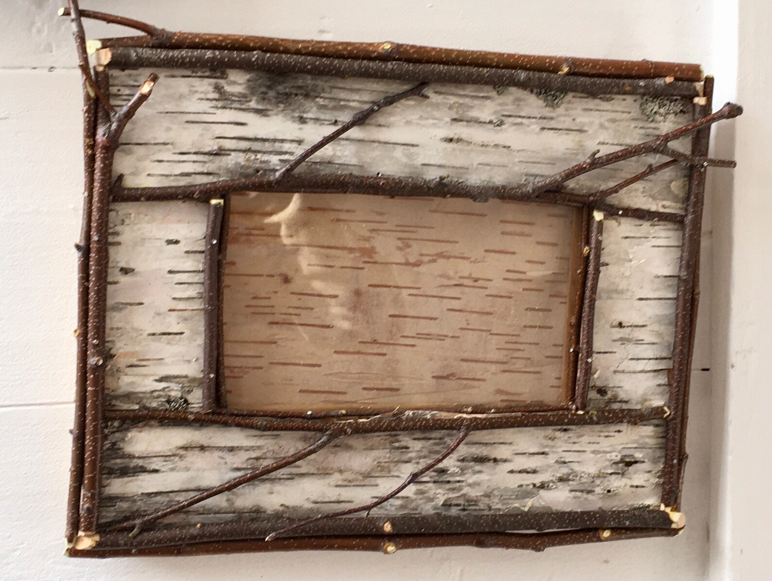 Custom Birch Bark Twig Picture Frame, Rustic Adirondack Decor, Cabin ...