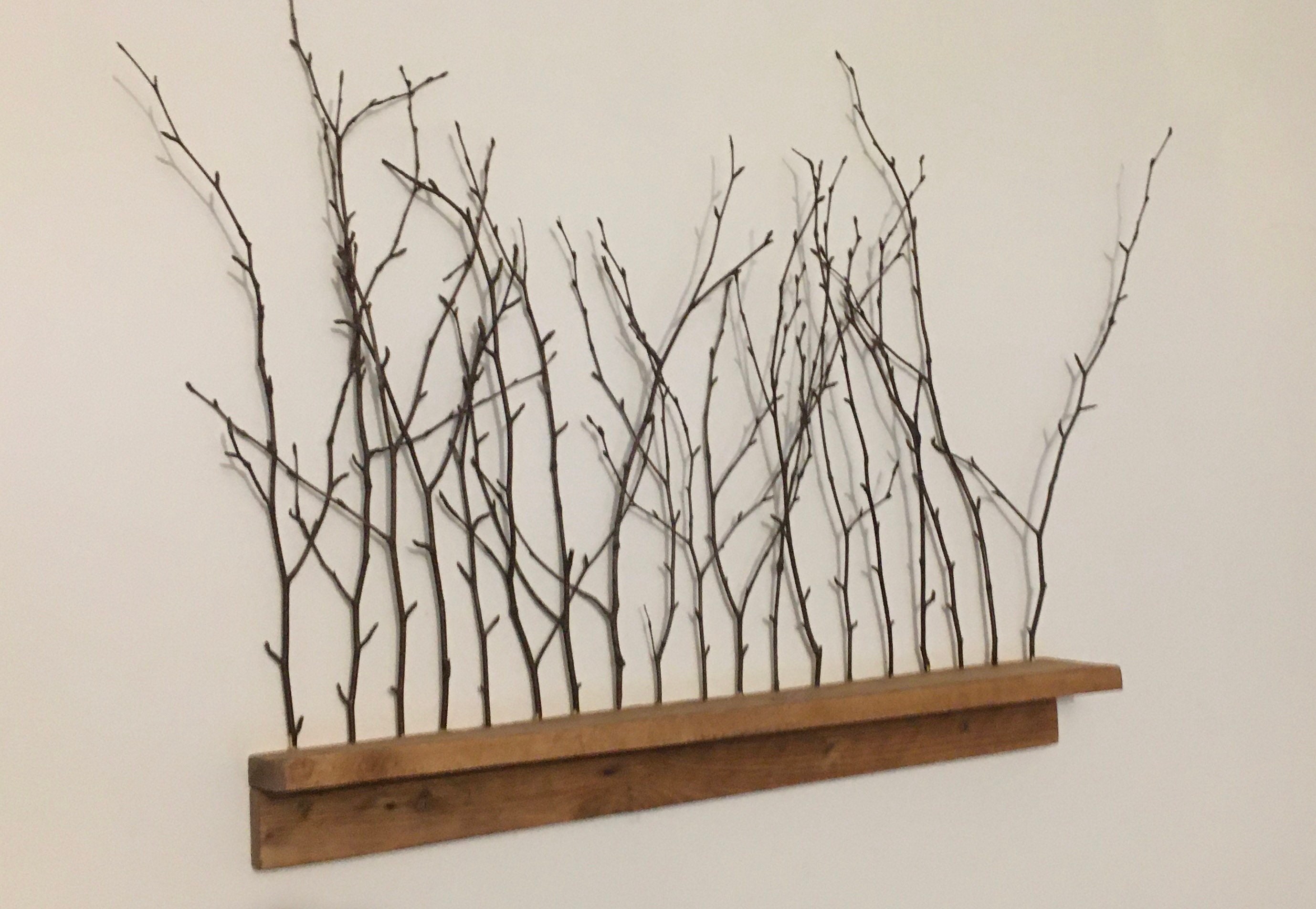 Birch Twig Wall Shelf Nature Inspired Decorcottage Decor - Etsy