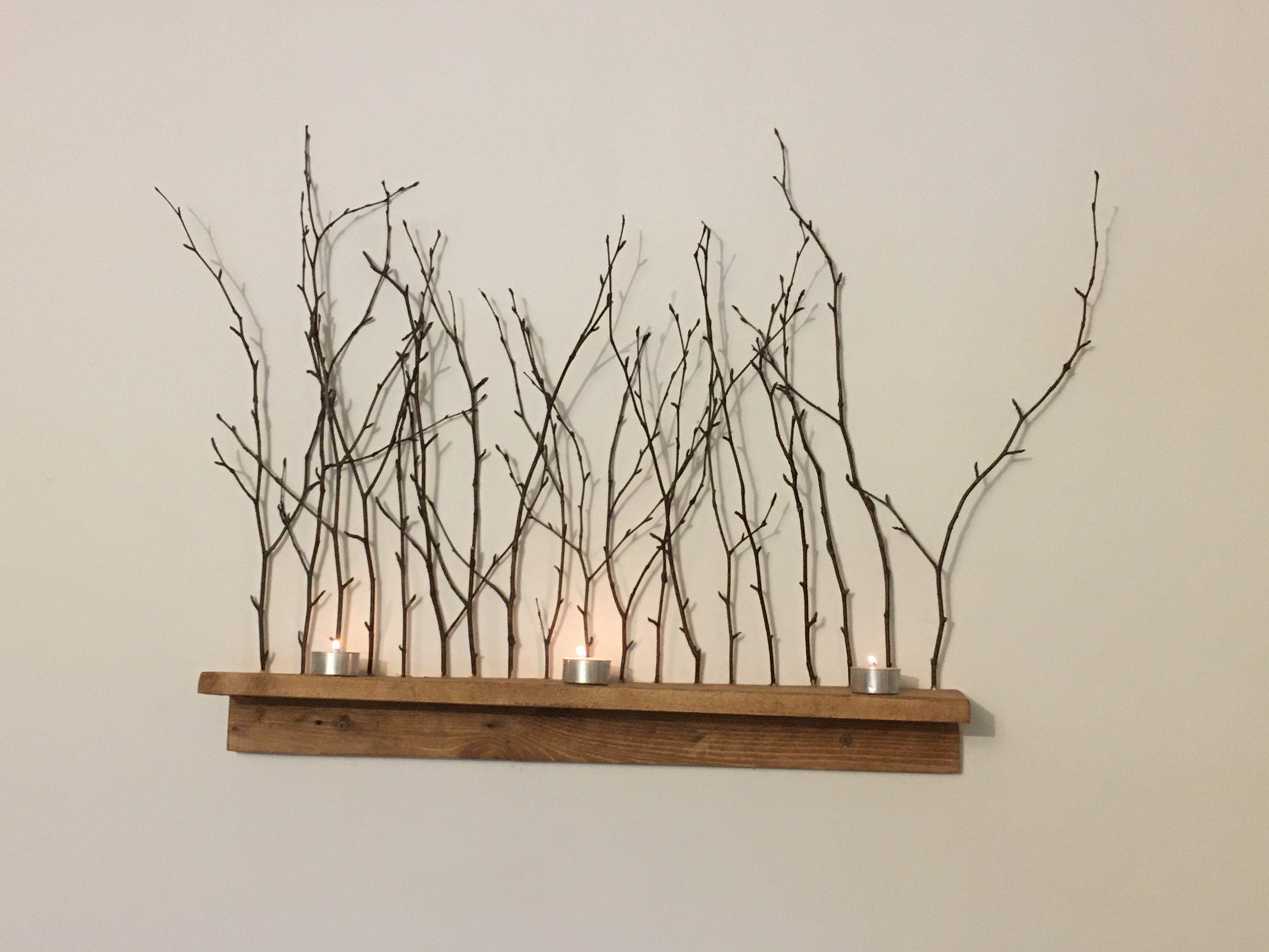 Birch Twig Wall Shelf Nature Inspired Decorcottage Decor - Etsy