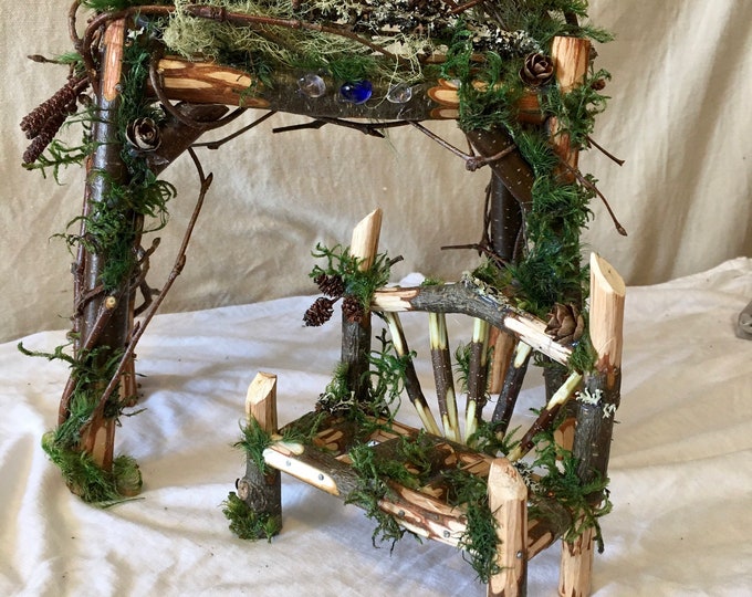 Fairy Arch and Bench | Fairy Garden | Fairy Bench | Doll Furniture ...