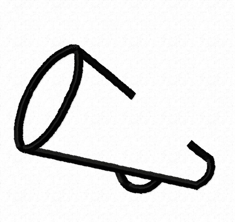Pom Pom and Open Megaphone to Add Names Machine Embroidery Design - Etsy