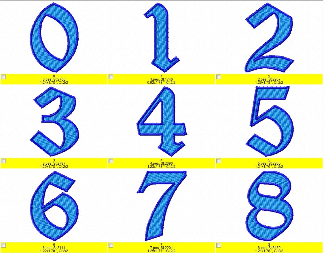 2 Inch Old English Machine Embroidery Font- PES _ Upper Case, Lower ...