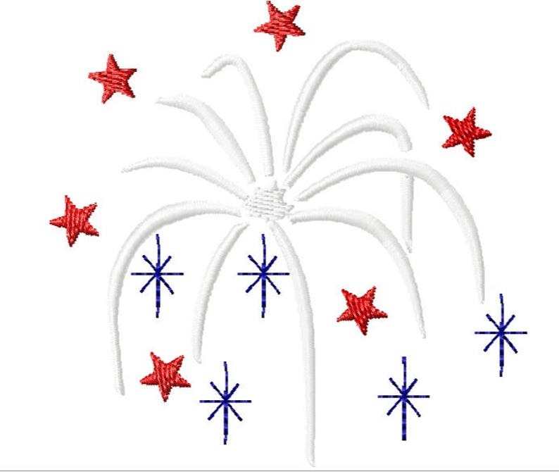 Fireworks Machine Embroidery Design - Etsy