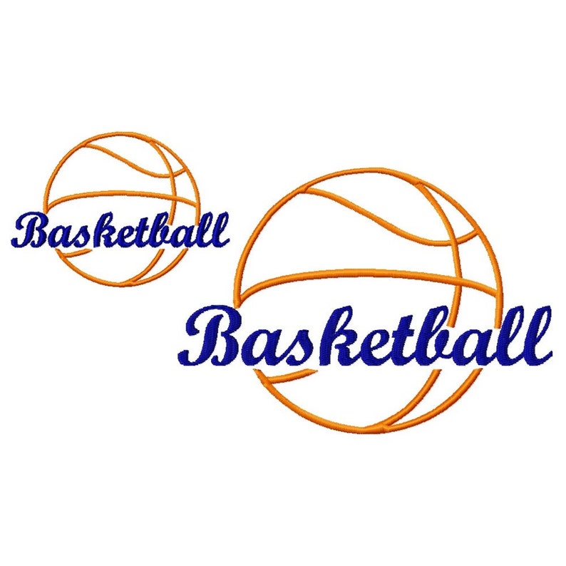 Basketball Outline Machine Embroidery Design (4x4, 5x7) - Etsy