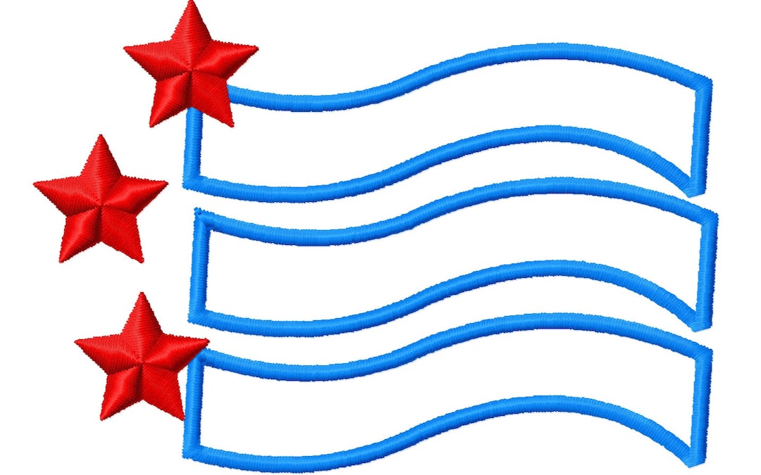 Flag Applique Machine Embroidery Design - Etsy