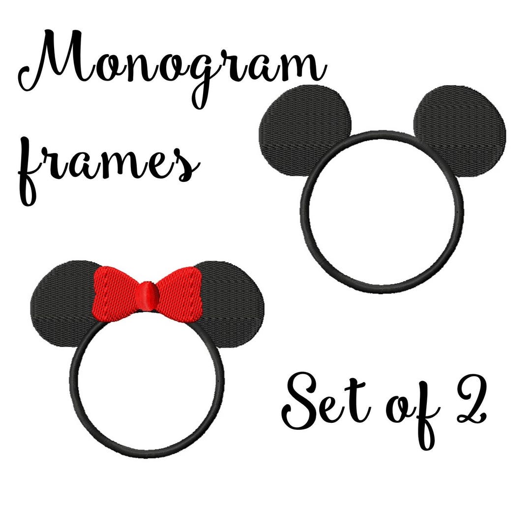 Monogram Frames Set of 2 Mouse Frames - Etsy