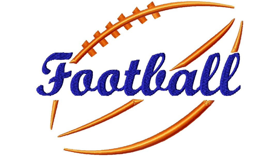 Football Embroidery Design - Etsy
