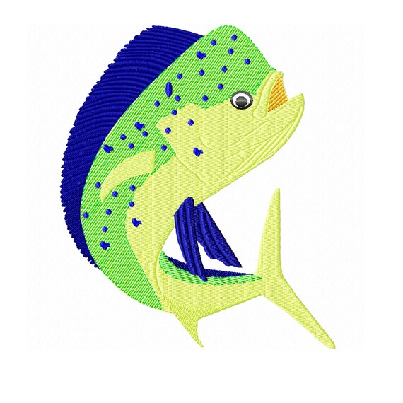 6.5 Inch Mahi Mahi Machine Embroidery Design - Etsy