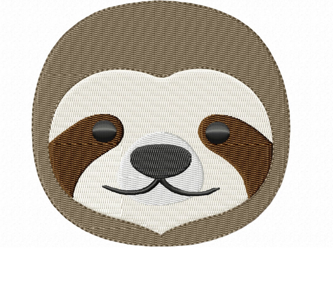 Sloth Machine Embroidery Design - Etsy