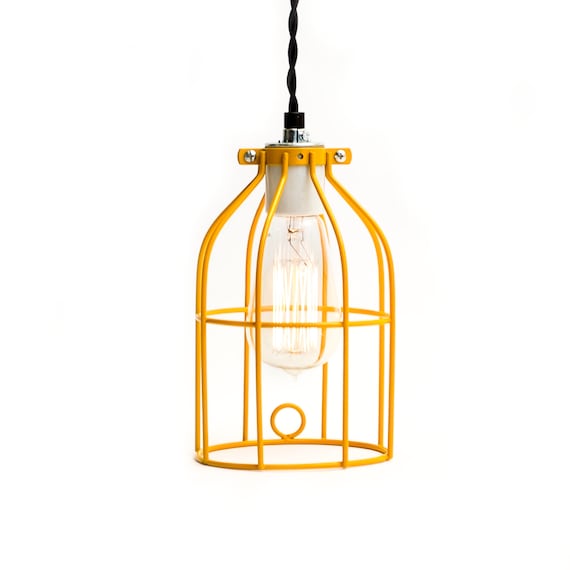 Industrial Cage Pendant Light | Etsy