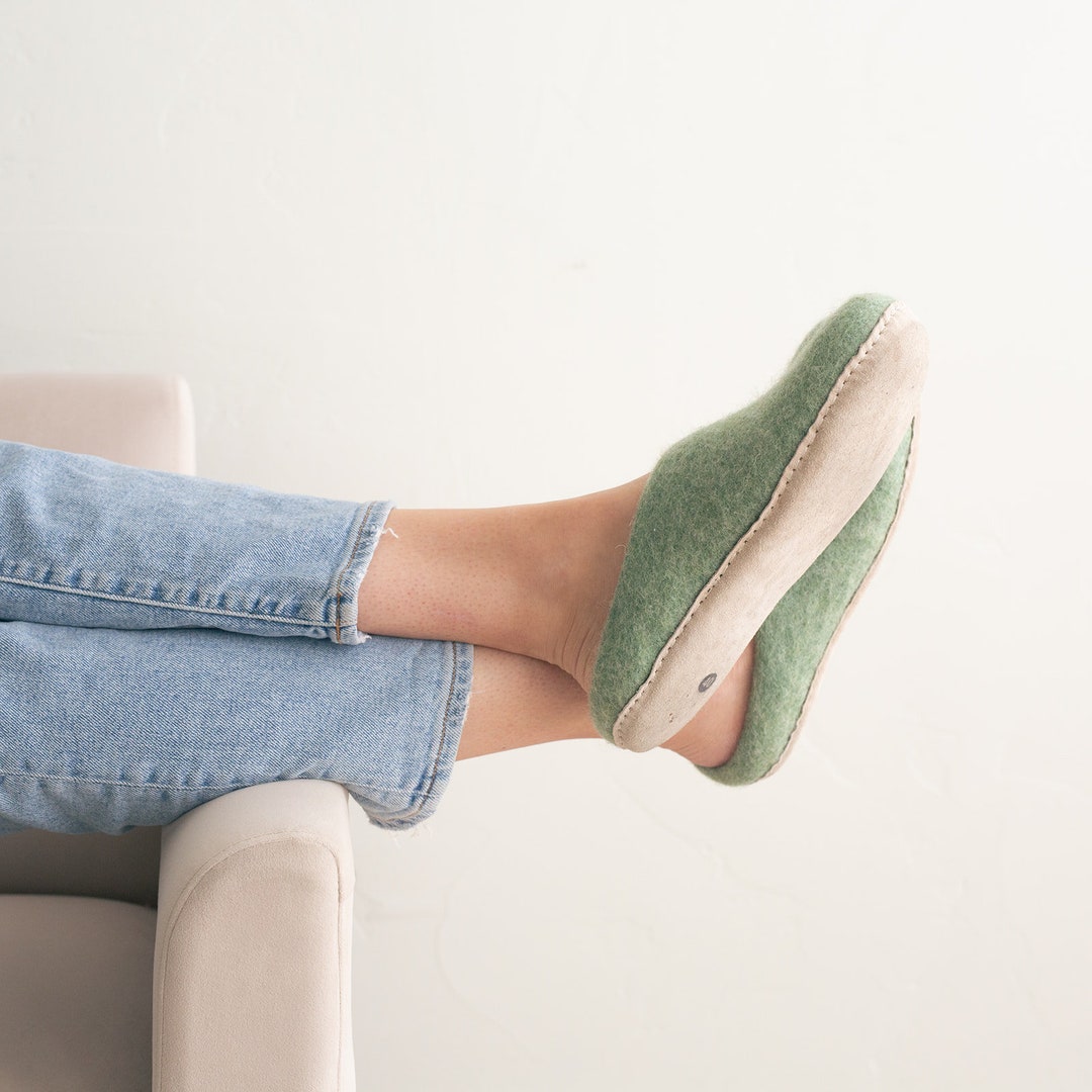 Luxury Organic Merino Wool Slippers Eco-friendly Warmth, Non-slip ...