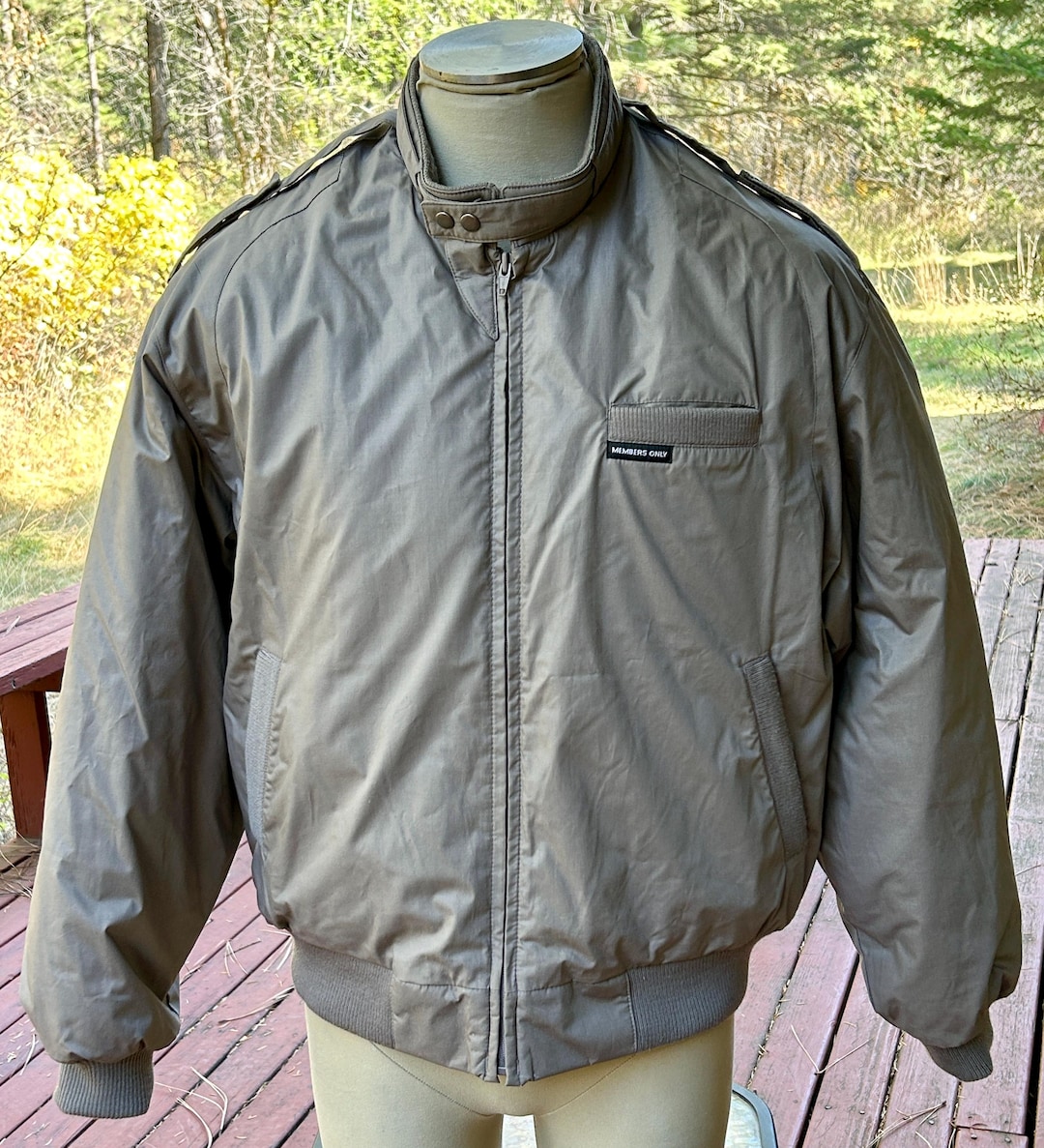 1990s Vintage "members Only" Jacket//quality Warm Winter Jacket//gray ...