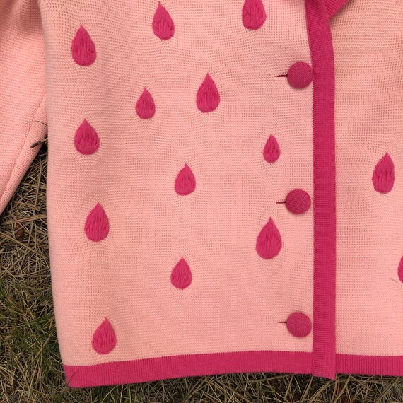 60's Pink Wool Raindrop Italian Wool Boxy Jacket - Gem
