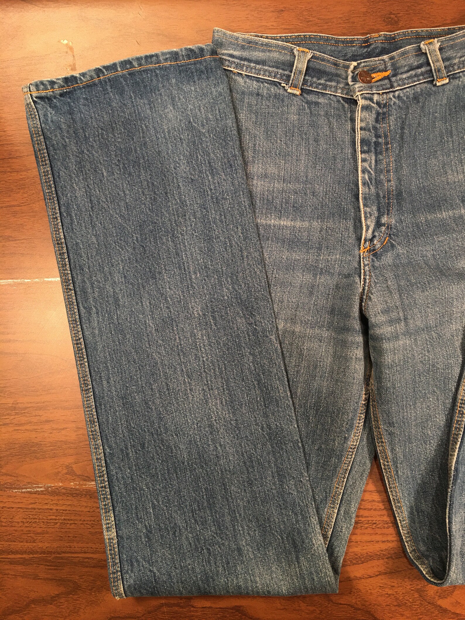 70s Hash Jeans Superman Embroidered Back Pocket Patch Boho Hippy High ...