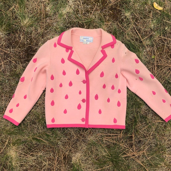 60's Pink Wool Raindrop Italian Wool Boxy Jacket - Gem