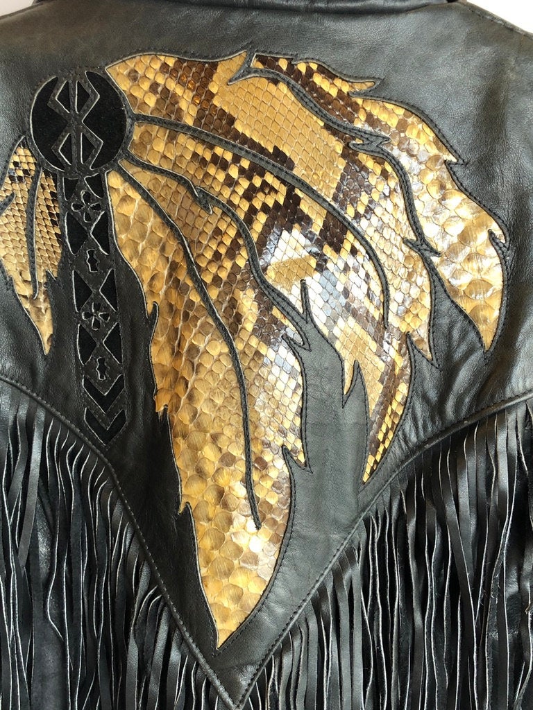 Vintage 80's Ultra Fringe Biker Jacket//made by Gypsy Leather//usa ...