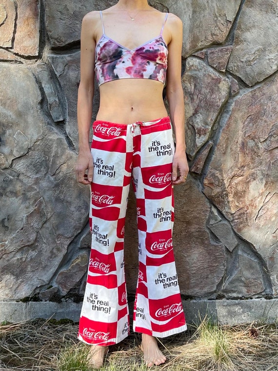 70s Coca-Cola Logo Its The Real Thing Bell Bottoms Co… - Gem