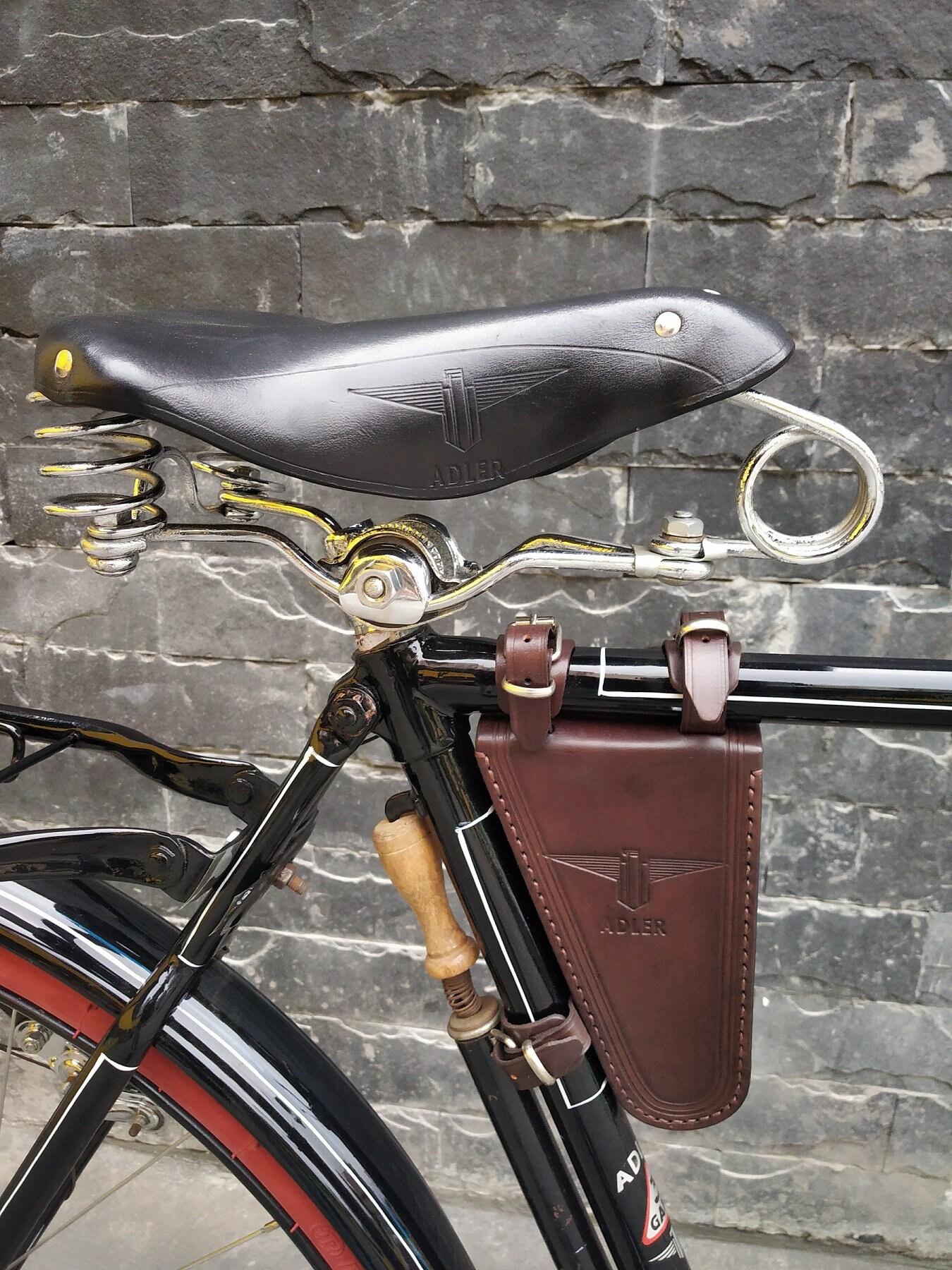Adler Tool Bag Bicycle Frame Bag Leather repro - Etsy