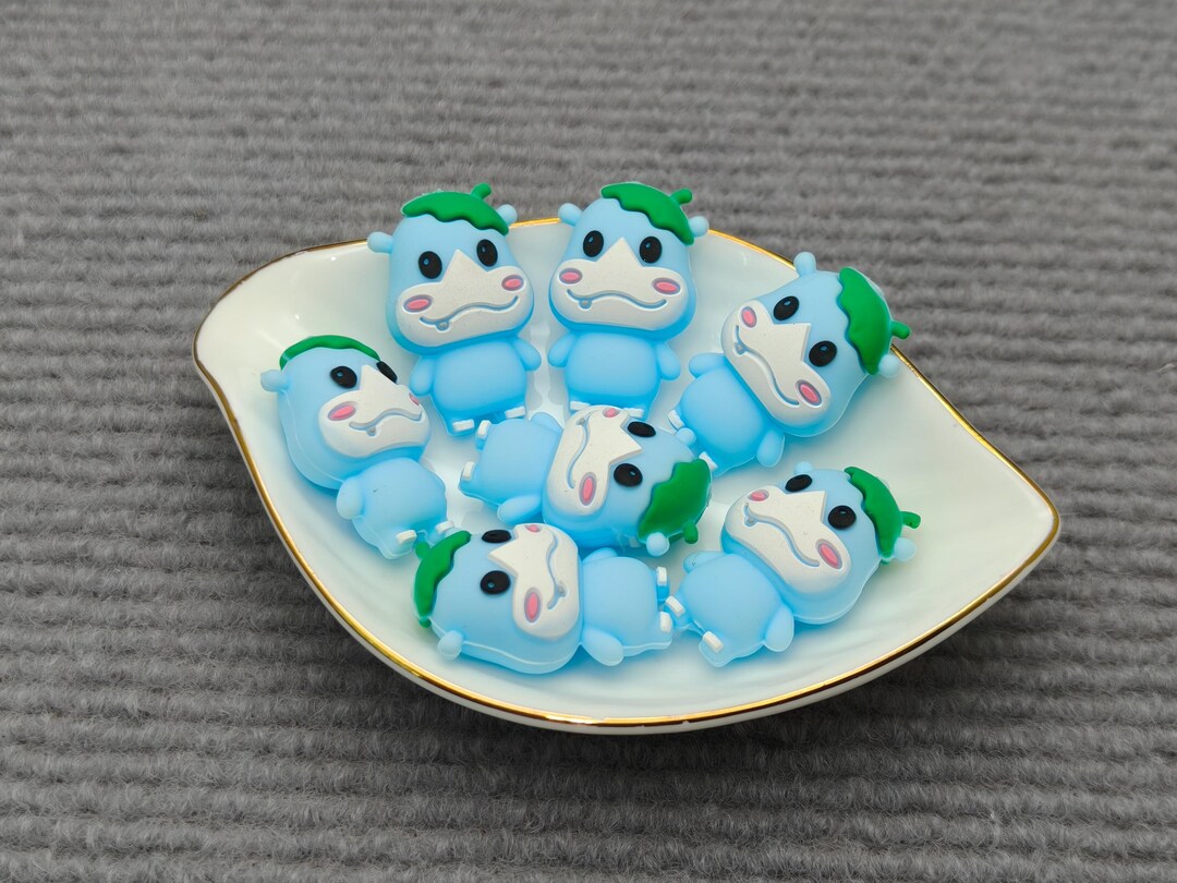 Silicone Bead Hippopotamus Hippo Focal Bead for Pen Bracelet Necklace ...