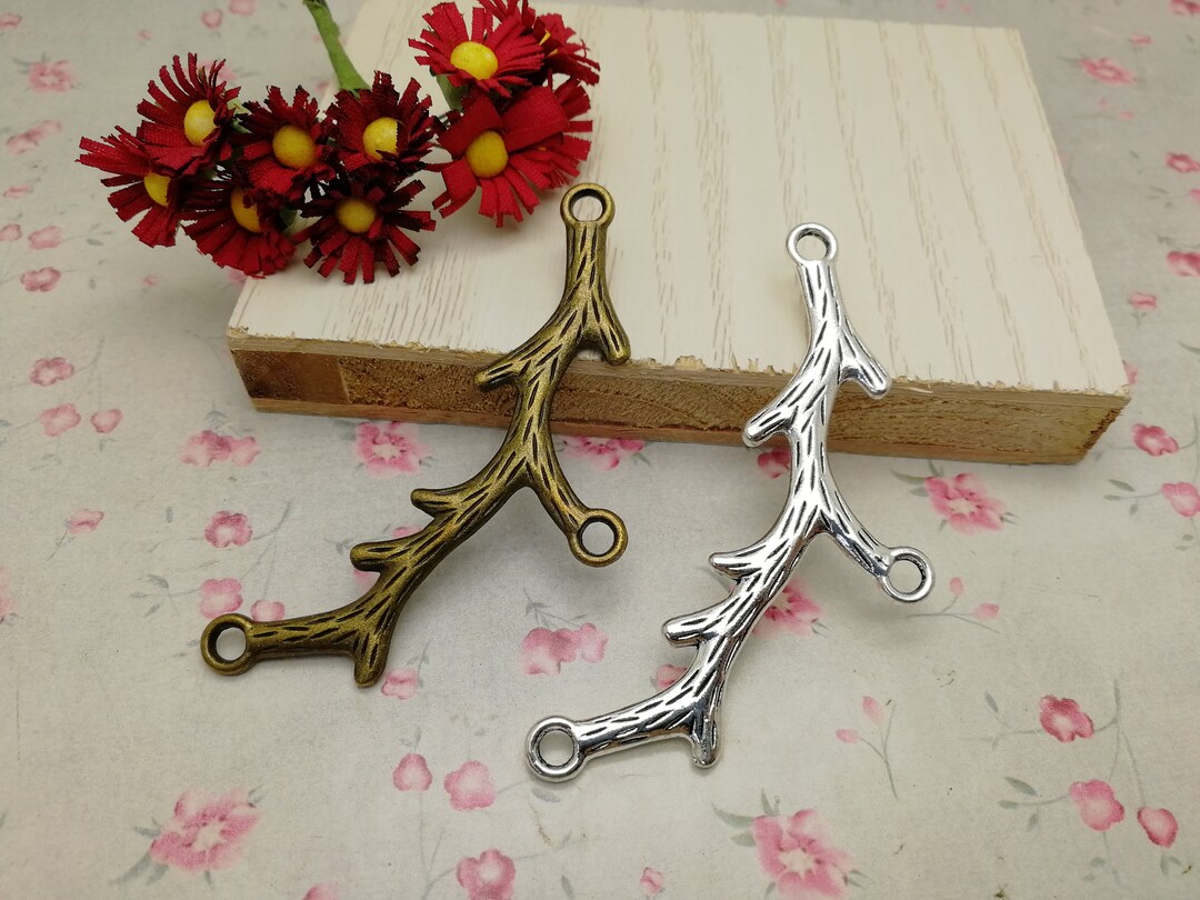 6/20 Pieces Metal Branch Connector Pendant Necklace Earring Keychain ...