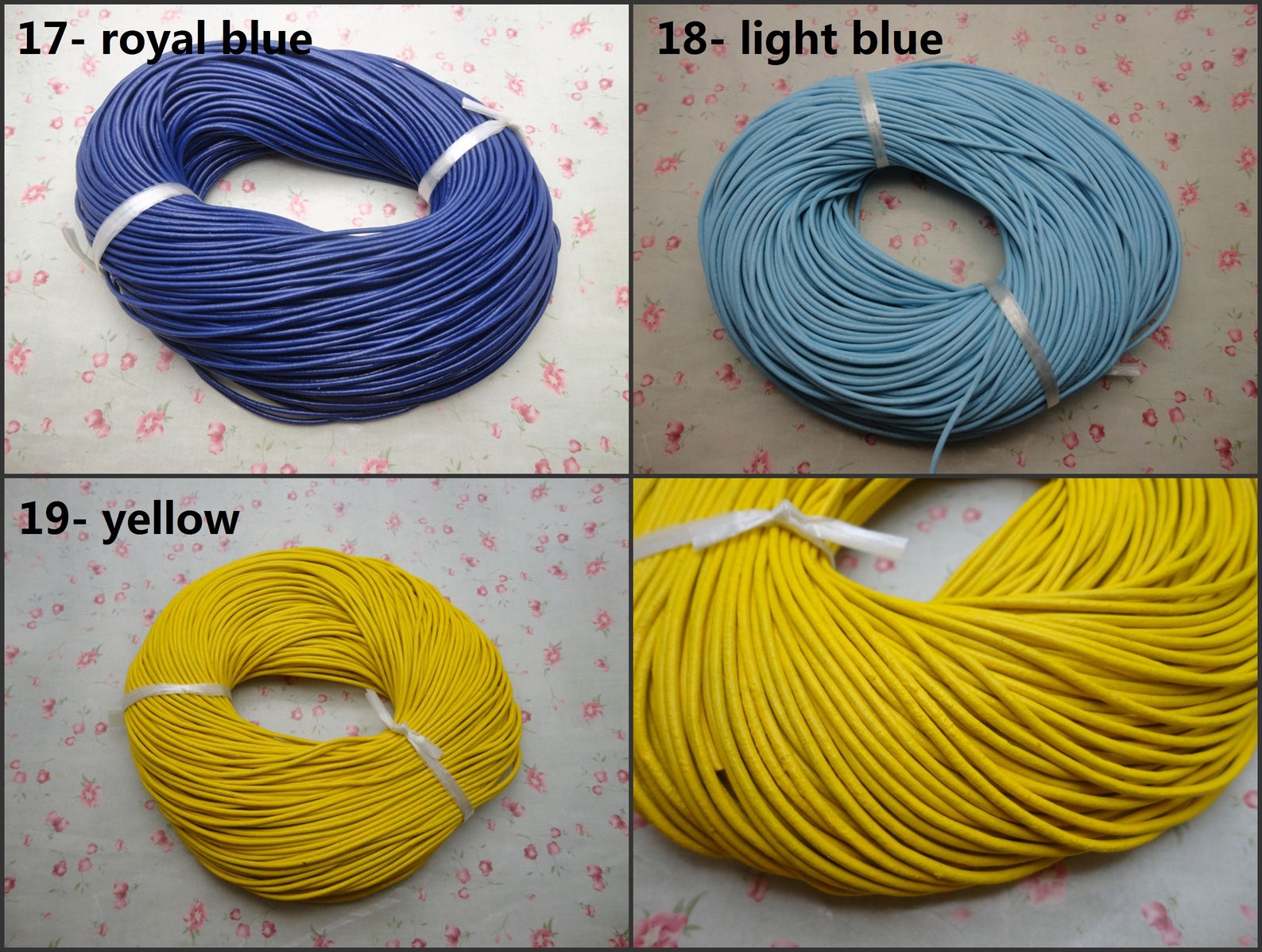 21 Colors Option 92 Meters 1.5mm Diameter Round Genuine Real - Etsy