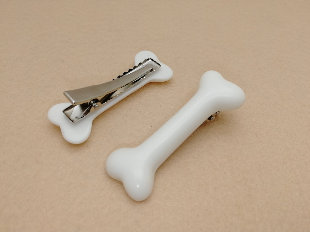 2/10/50 Pieces White Color Plastic Resin Halloween Bone Alligator Hair ...