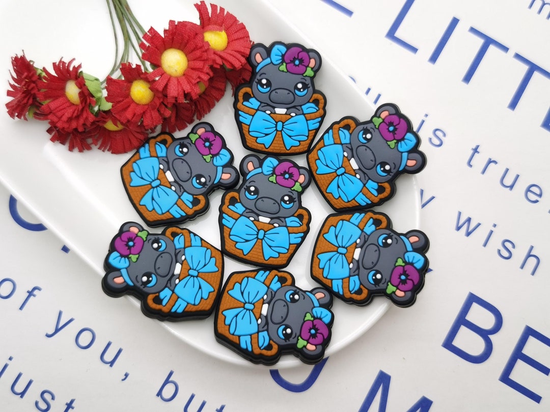 Silicone Bead Hippopotamus Hippo Focal Bead for Pen Bracelet Necklace ...