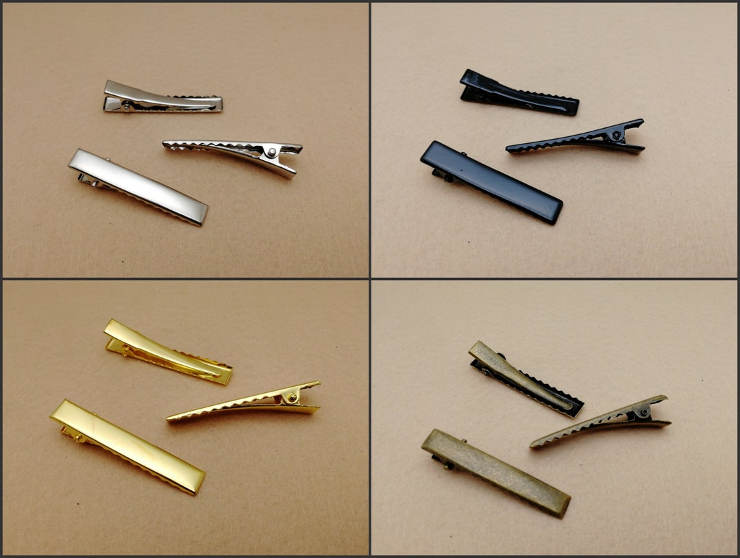 100 Pieces 46mm Length Metal Flat Alligator Clip Head Hair - Etsy