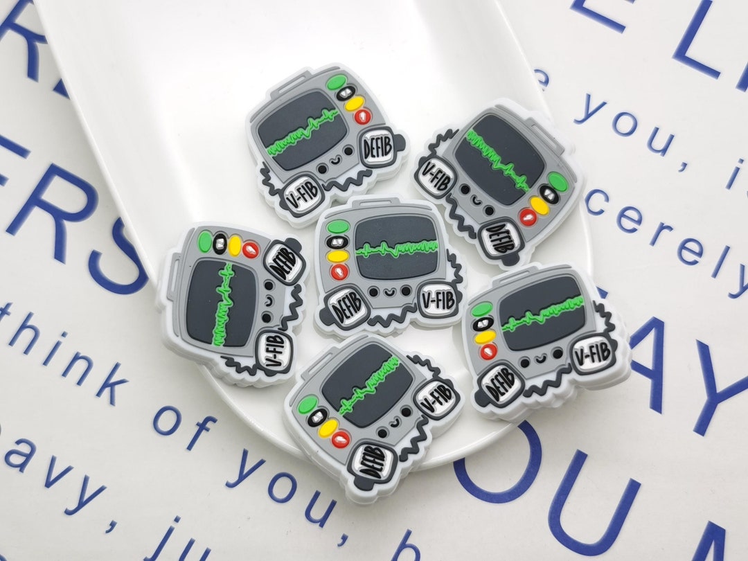 Silicone Bead V-FIB DEFIB Defibrillator Focal Bead for Pen Bracelet ...