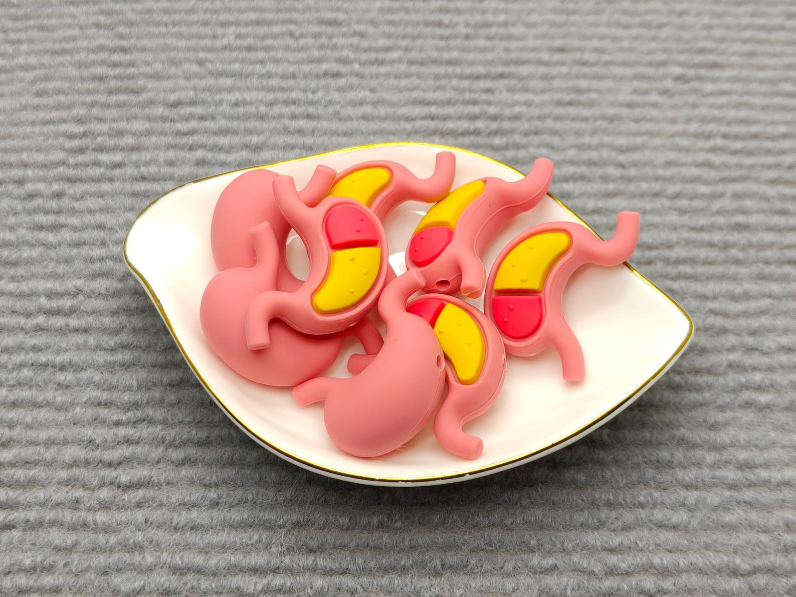 Silicone Bead 3D Internal Organs Stomach Focal Bead DIY Charm Pen ...