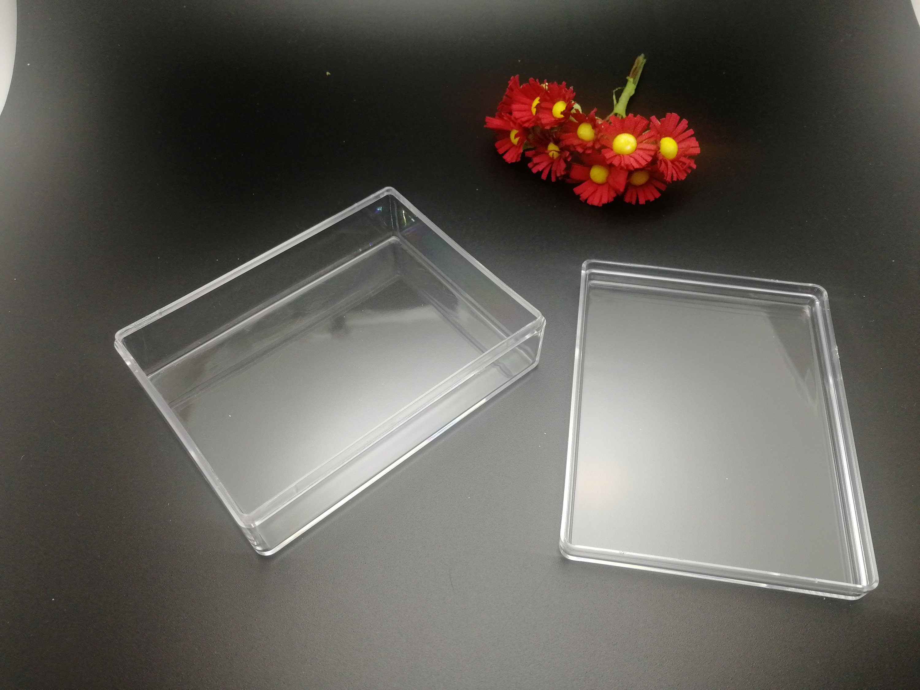 4 Pieces 85x65x25mm Rectangle Shape Clear PS Plastic Box - Etsy UK