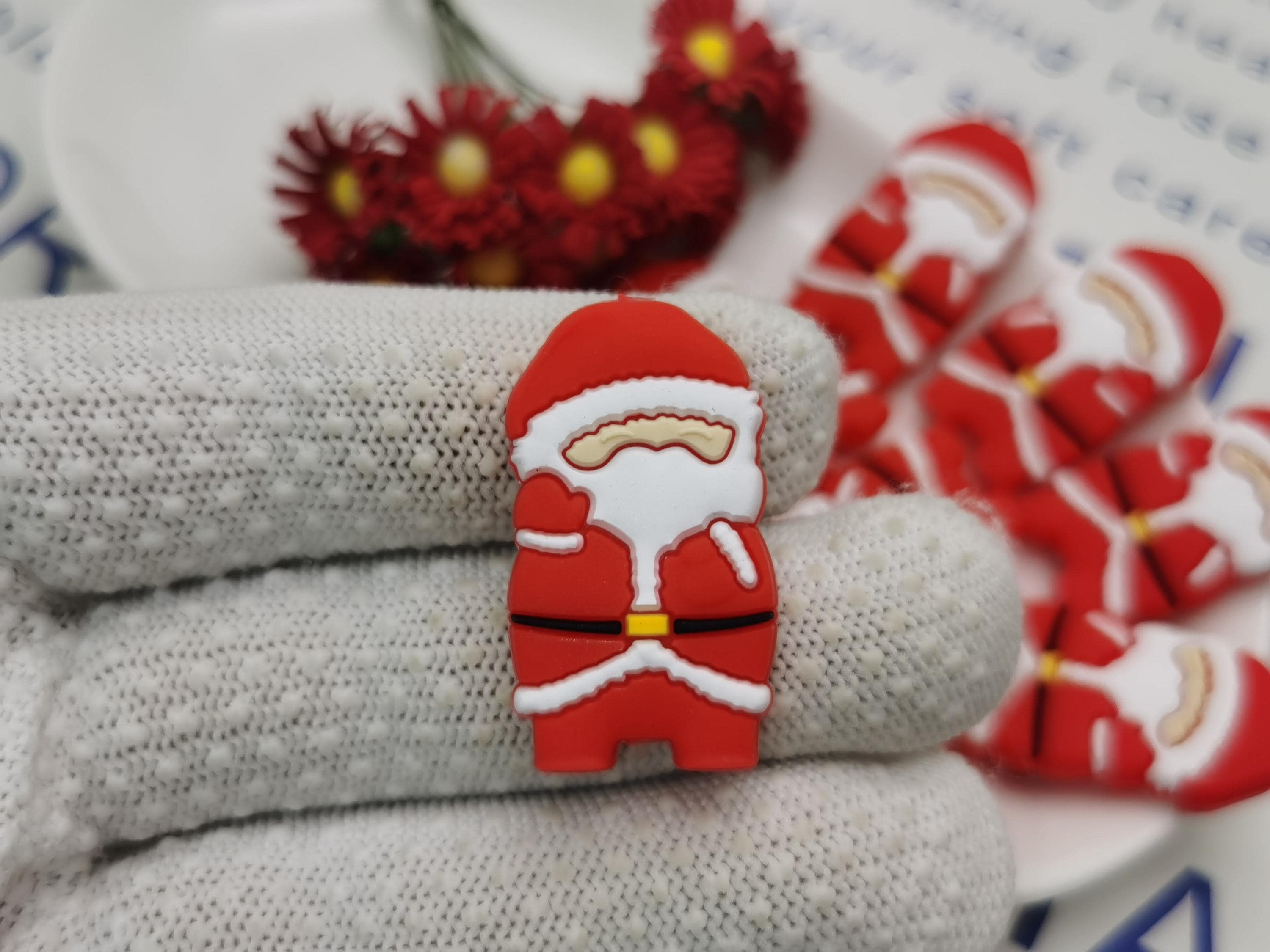 Silicone Bead Father Christmas Santa Claus Focal Bead for Pen Bracelet ...