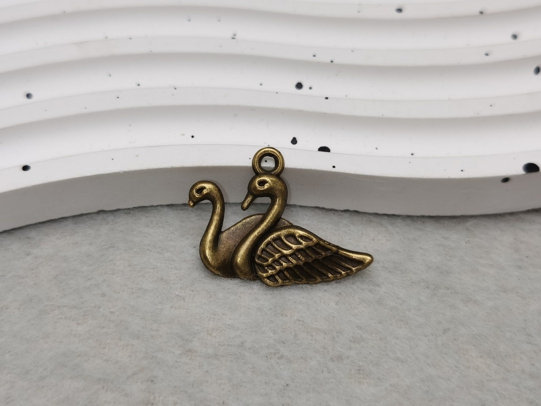 10/50 Pieces Metal Goose Swan Bird Pendant Necklace Earring Keychain ...