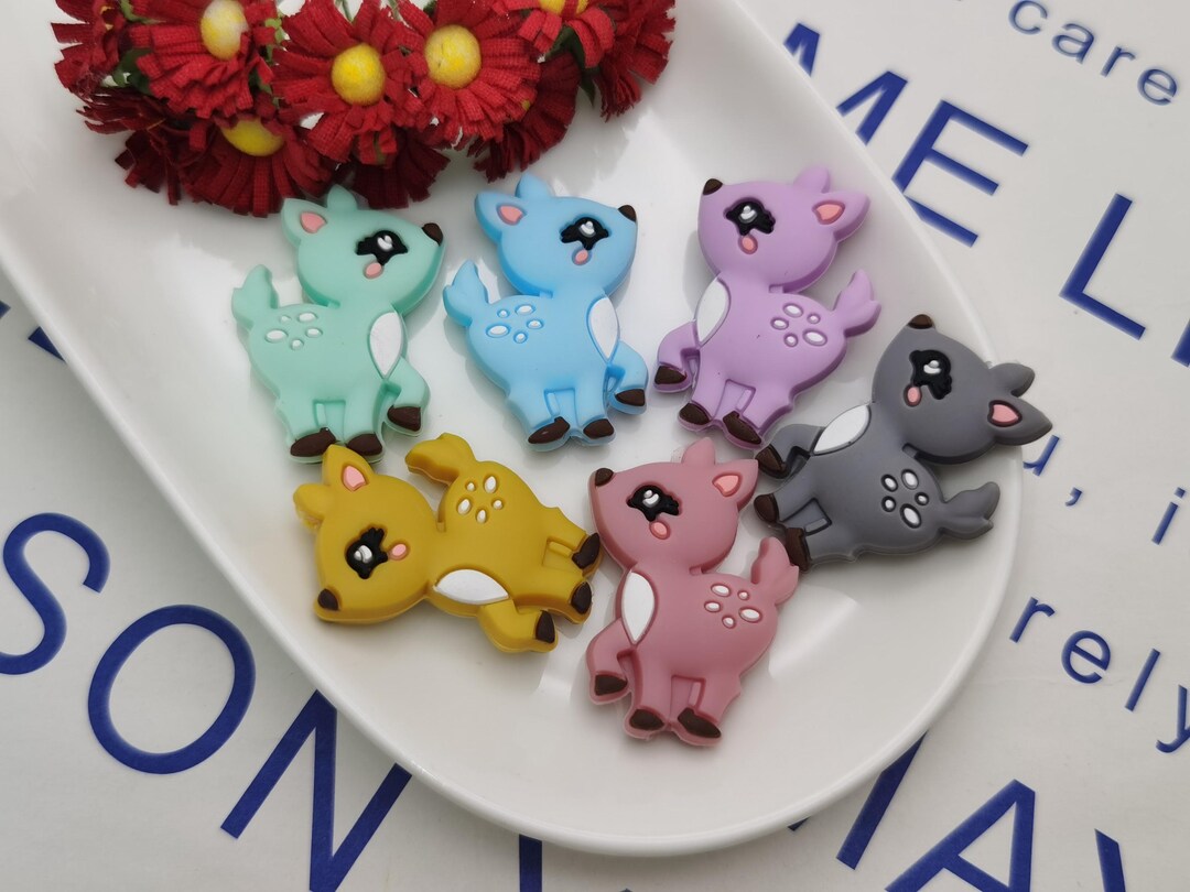 Silicone Bead Sika Deer Buck Focal Bead for Pen Bracelet Necklace ...