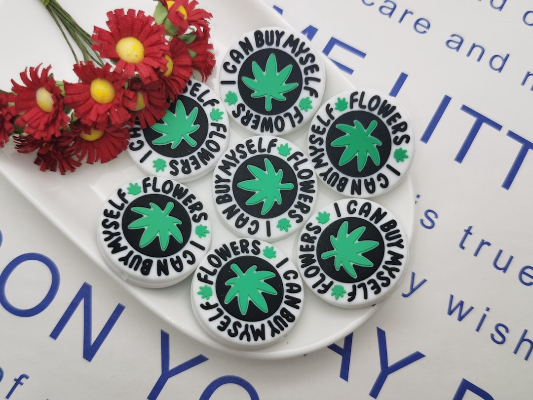 Silicone Bead Marijuana Hemp Weed Leaf Foliage Focal Bead for Pen ...