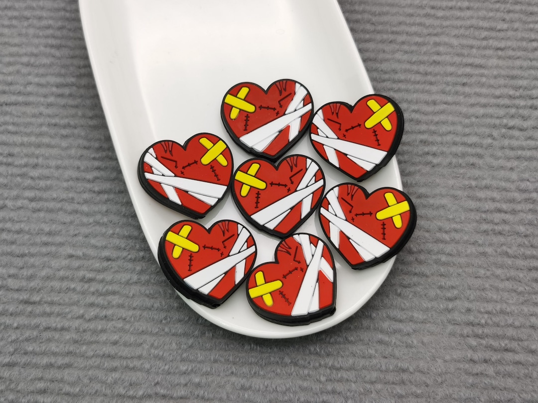 Silicone Bead Love Hurts Broken Heart Focal Bead for Pen Bracelet ...