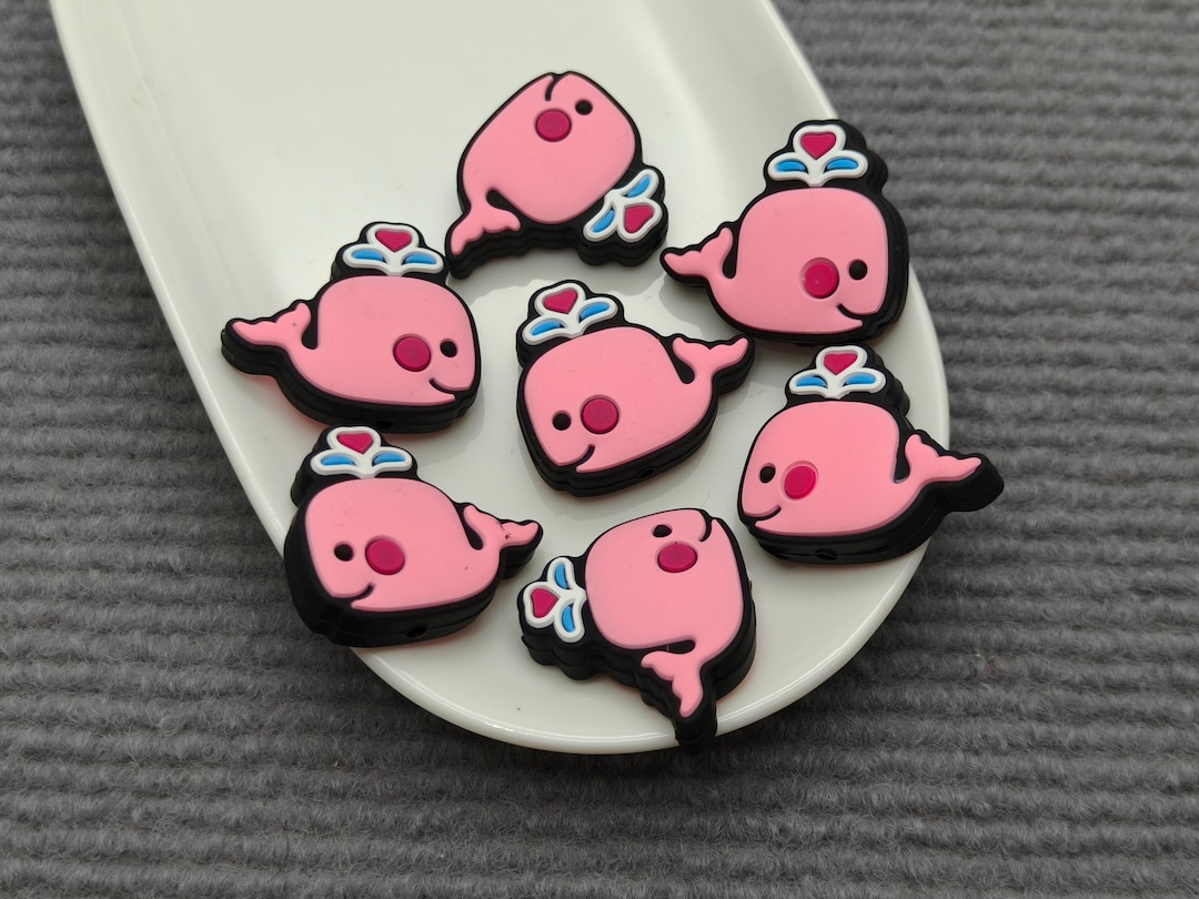 Silicone Bead Whale Fish Focal Bead for Pen Bracelet Necklace Keychain ...