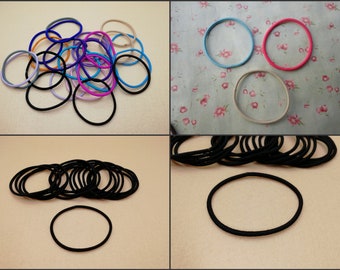 DIY Hair Elastics,50pcs or 100pcs Elastic Cord,mixed Color Hair Elastic ...
