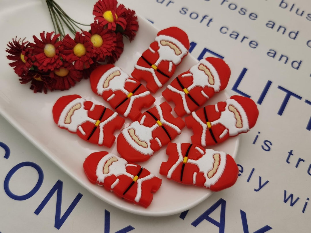 Silicone Bead Father Christmas Santa Claus Focal Bead for Pen Bracelet ...