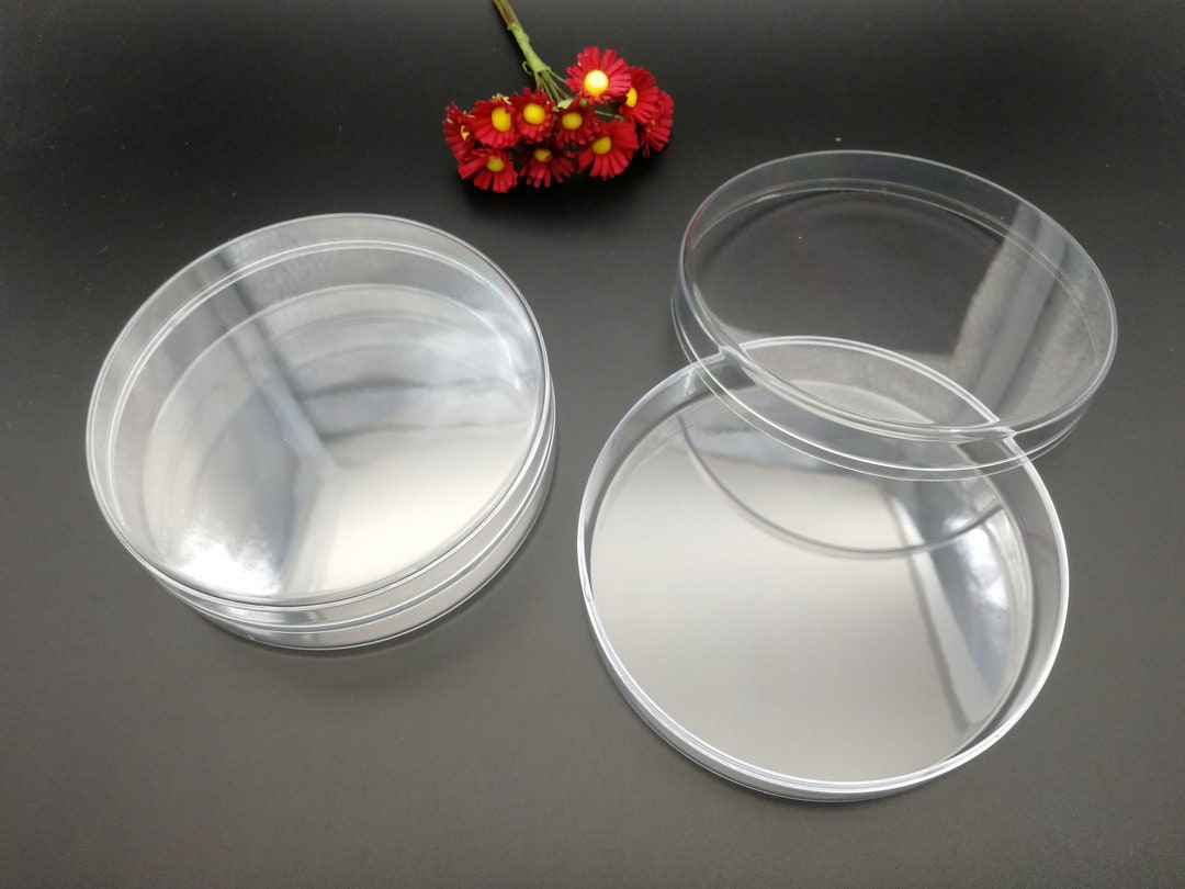 4 Pieces 105x30mm Round Shape Clear PS Plastic Box , Jewelry Bead Ring ...