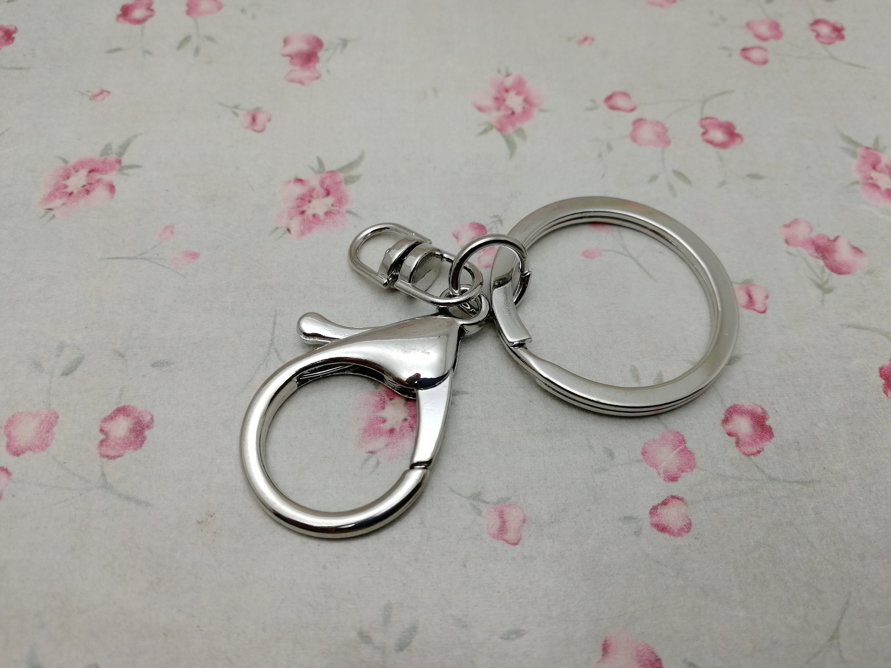 6/50 Pieces Key Lobster Claw Trigger Clasp Snap Split Ring , Parrot Key ...