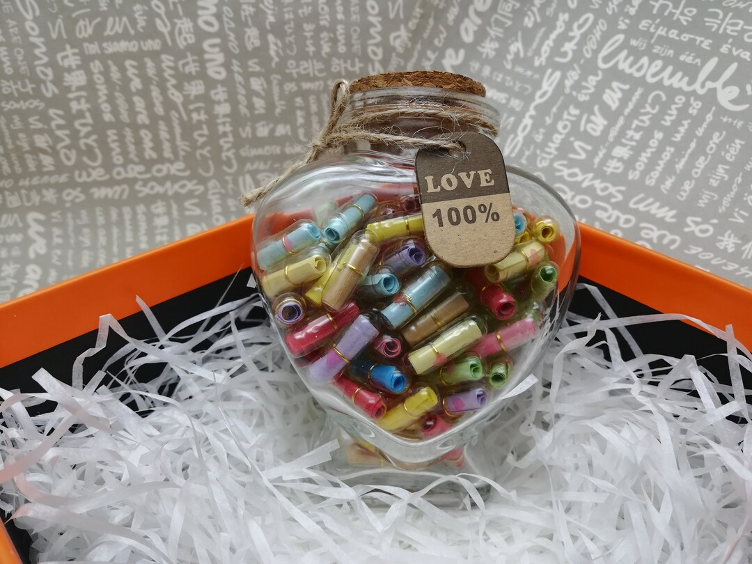 Wish Capsule Love Message in a Jar , I Miss You Letter Pill in Glass ...