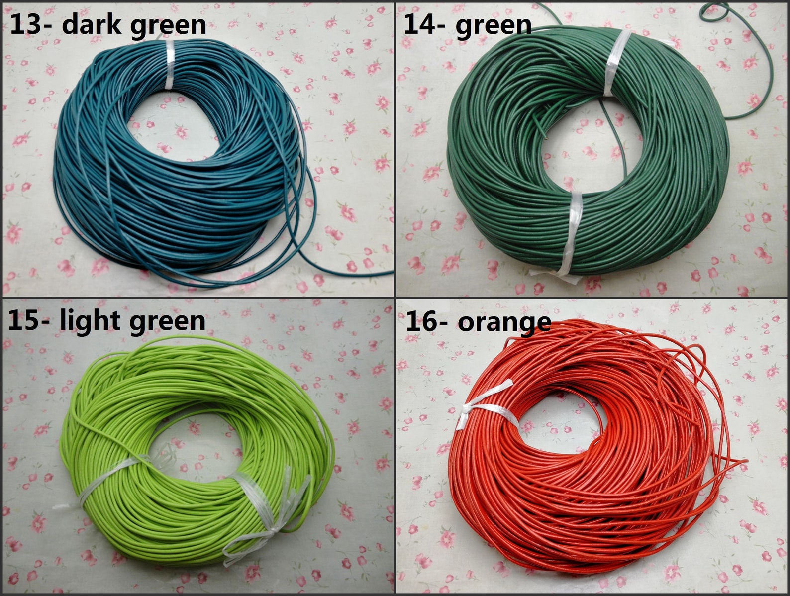 21 Colors Option 92 Meters 1.5mm Diameter Round Genuine Real - Etsy