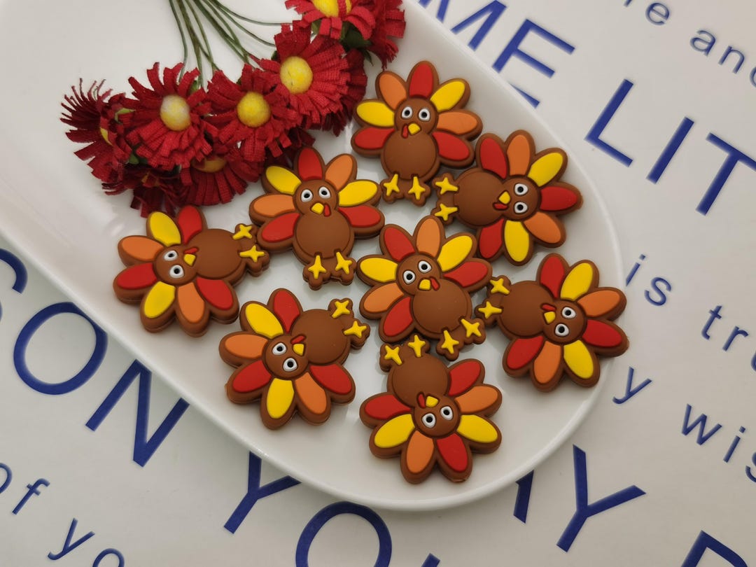 Silicone Bead Thanksgiving Turkey Focal Bead for Pen Bracelet Necklace ...