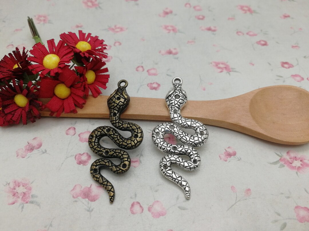 6/20 Pieces Metal Snake Cobra Viper Serpent Pendant Necklace Earring ...