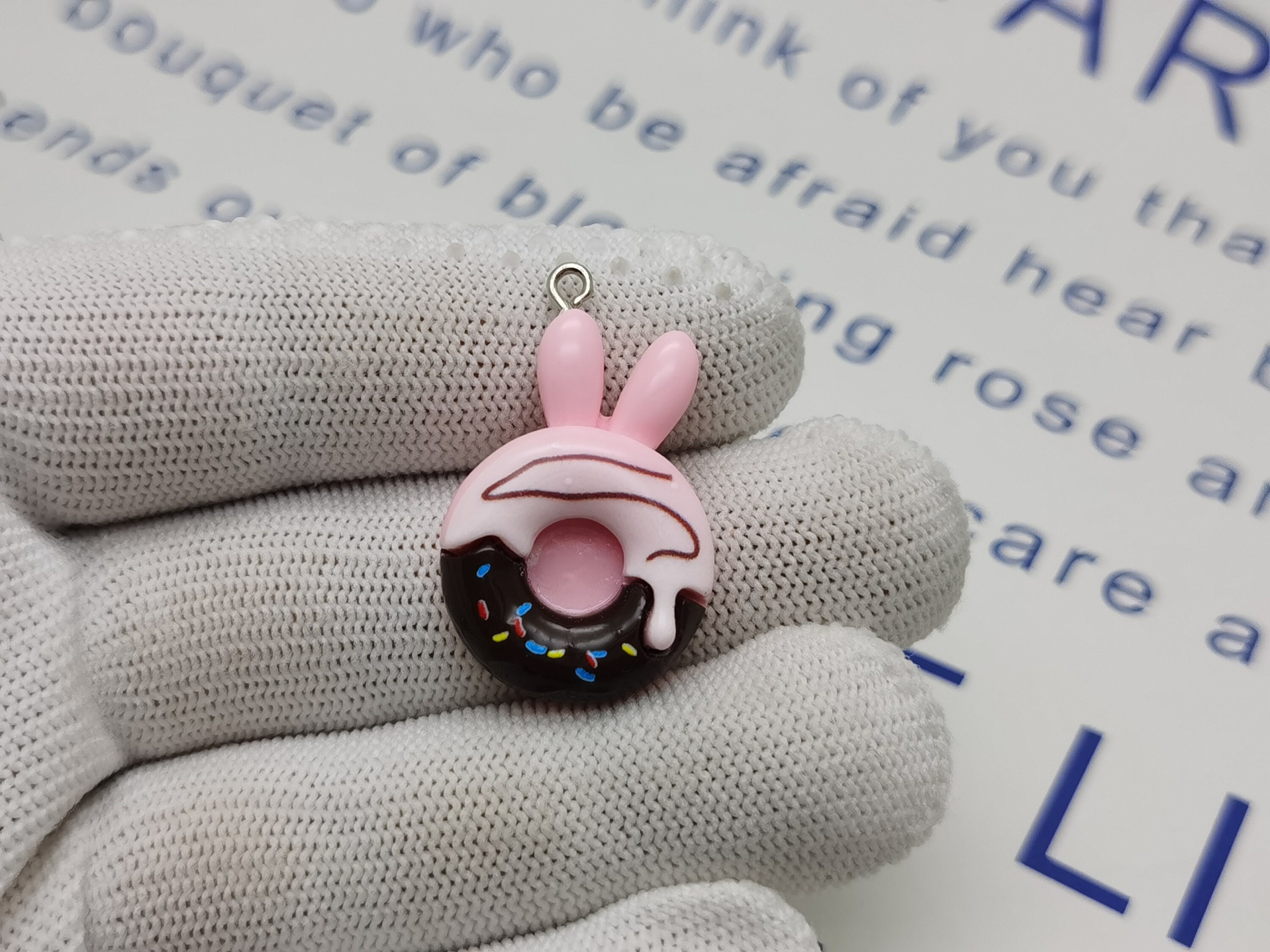 6/20 Pieces Plastic Doughnut Donut Pendant Charm , Resin Handmade ...