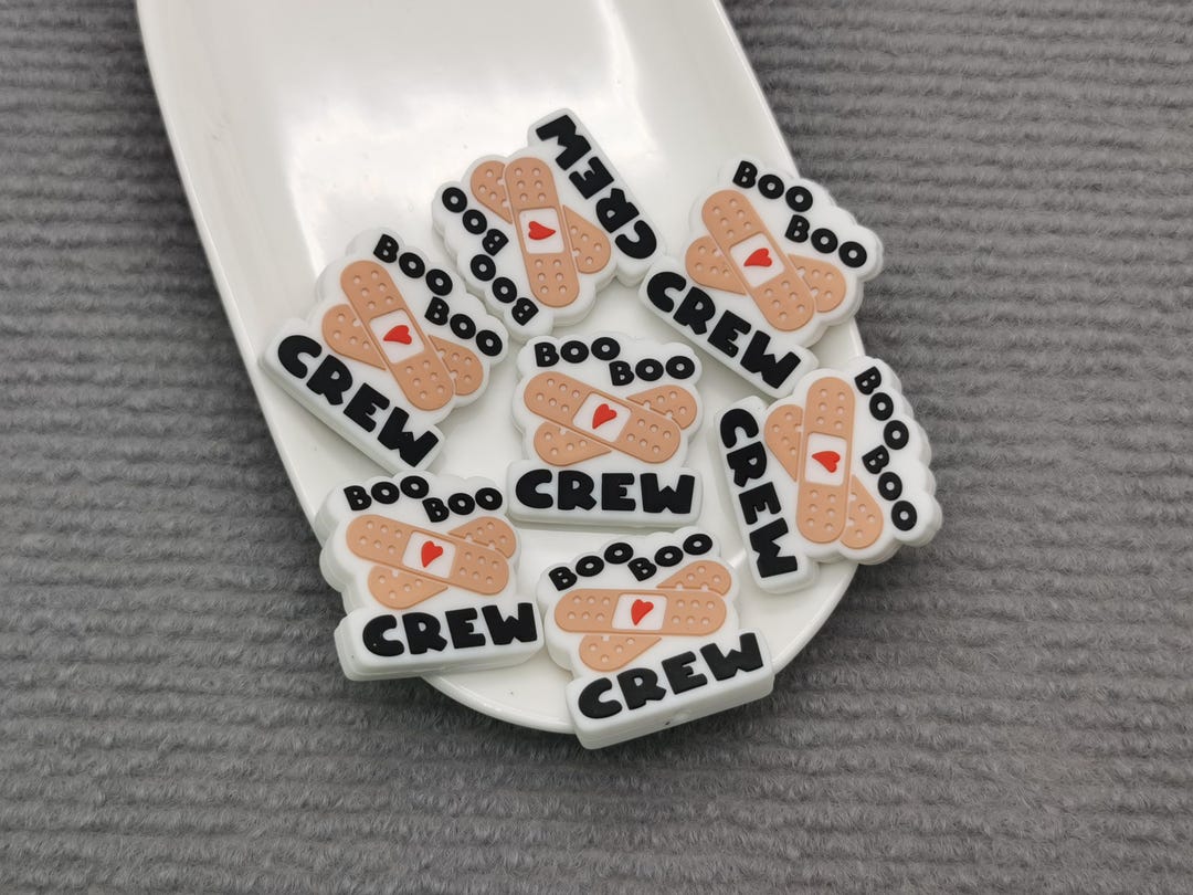 Silicone Bead Boo Boo Crew Band-aid Sticker Focal Bead for Pen Bracelet ...